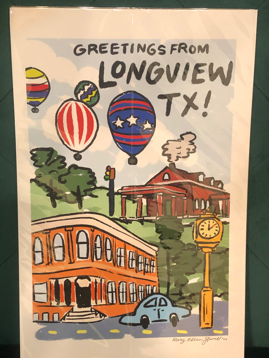 Greetings From Longview TX Print – Visit Longview Marketplace